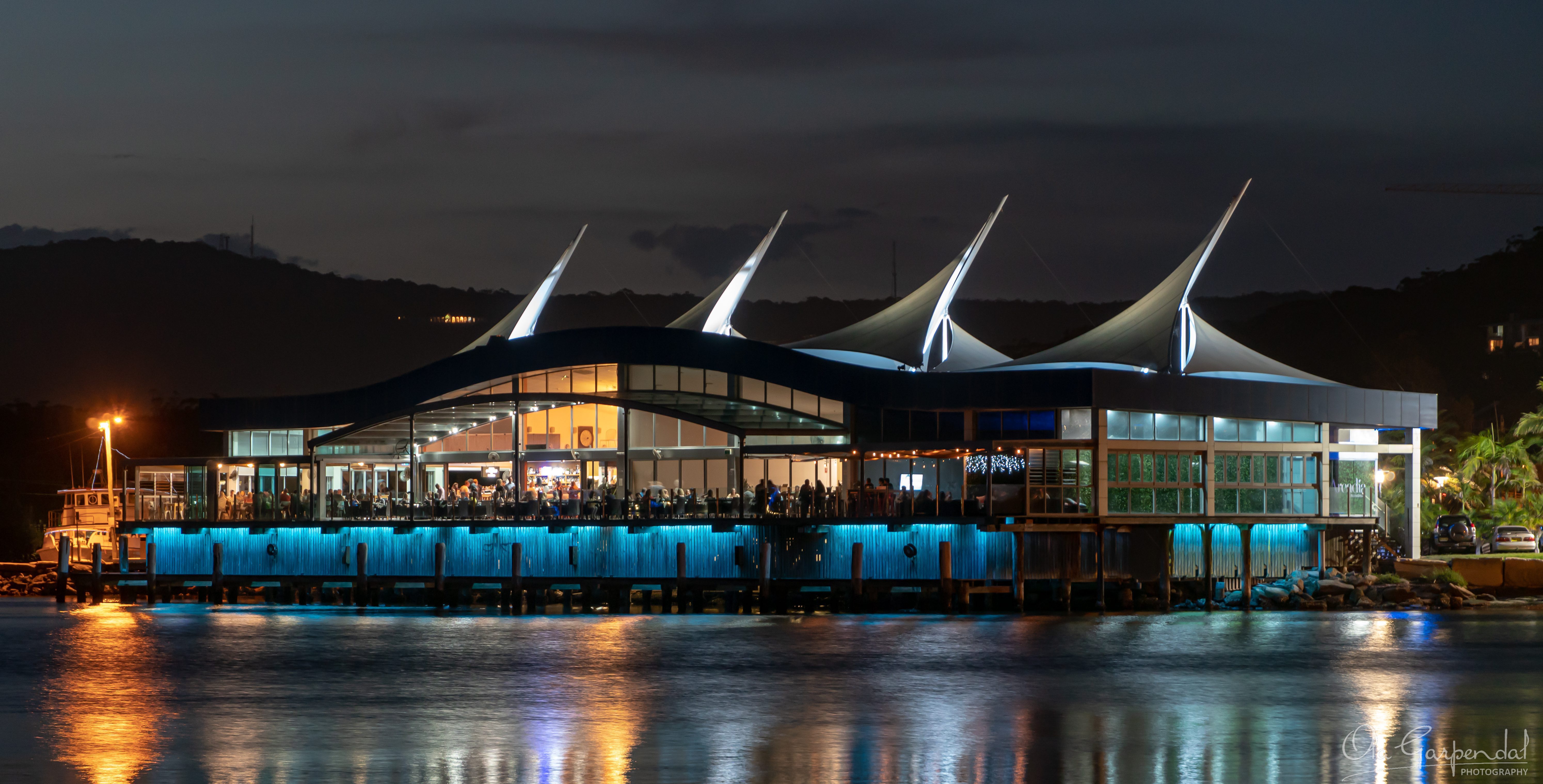 Gosford Waterfront At Night | Ola Garpendal Photography